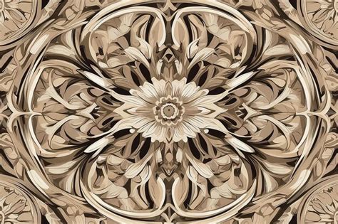 Premium Ai Image Object Symmetry Pattern Beige Brightly