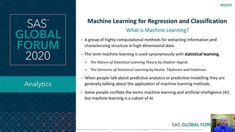 Sas Tutorial Machine Learning In Sas For Regression And Classification Youtube