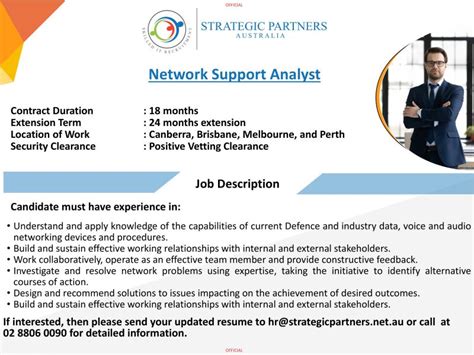 Networksupportanalyst Strategic Partners Australia