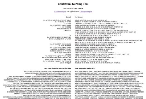testing consecutive kerning pairs for consistency vs kerning single