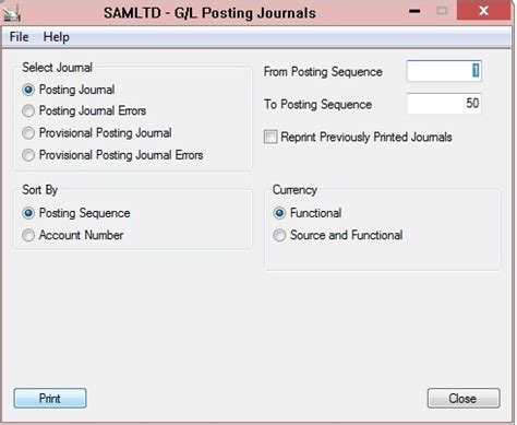 Sage ERP Reports On The General Ledger