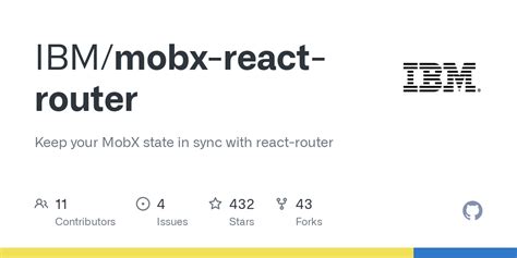 Github Ibmmobx React Router Keep Your Mobx State In Sync With React