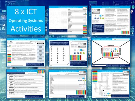 8 X Operating Systems Os Activities Ict Computing Keywords Ks3 Gcse