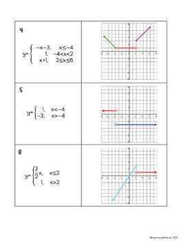 Building Piecewise Linear Functions CUT AND PASTE ACTIVITY TPT