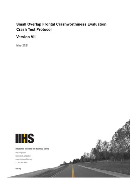 Small Overlap Test Protocol Pdf Airbag Seat Belt
