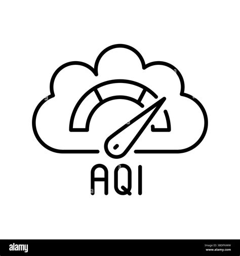 Air Pollution Monitoring Line Icon Vector Isolated Element Editable