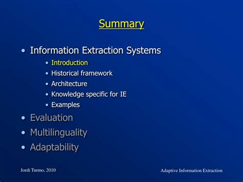 Ppt Information Extraction Powerpoint Presentation Free Download Id3907538