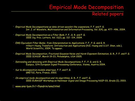 Ppt Empirical Mode Decomposition A Filter Bank Viewpoint Powerpoint Presentation Id9073711