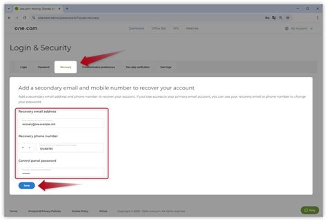 How Do I Add A Recovery Email And Phone Number Support One Com