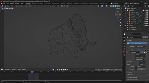 elephant parametric polygonal sculpture for 3d printing 3d model 3d