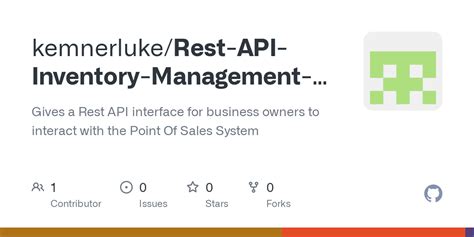 Github Kemnerlukerest Api Inventory Management System Gives A Rest Api Interface For