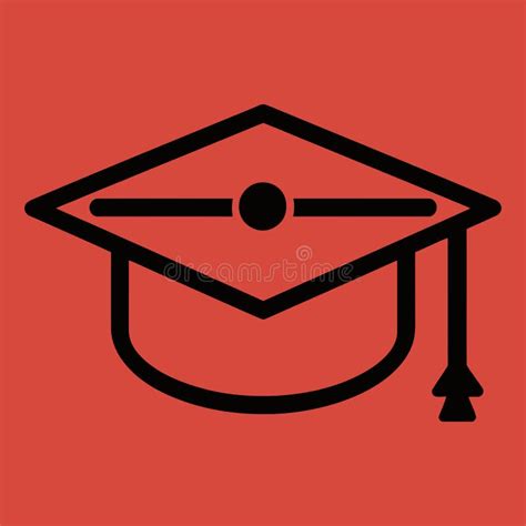 Ai Generated Graduation Cap Flat Vector Line Icon Stock Vector Illustration Of Icon