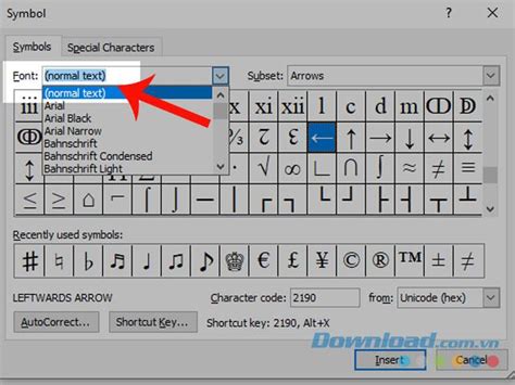 Instructions For Writing Arrow Quickly On Word