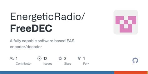 Github Energeticradiofreedec A Fully Capable Software Based Eas Encoderdecoder