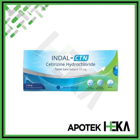 Jual Indal Ctn Cetirizine Strip Isi 10 Tablet Obat Alergi Shopee Indonesia