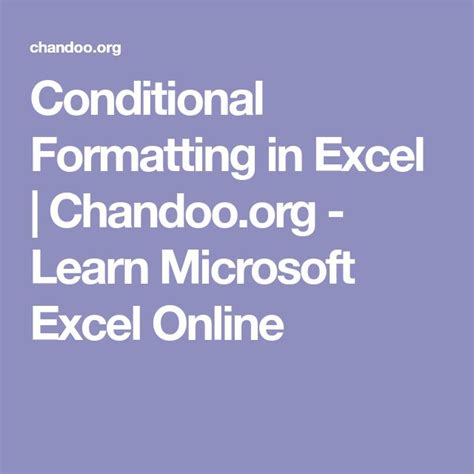 Conditional Formatting In Excel Learn Microsoft Excel