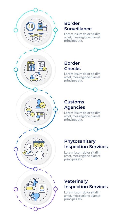 Integrated Border Management Infographic Vertical Sequence Stock Vector Illustration Of