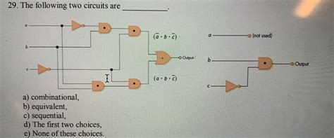 Solved The Following Two Circuits Area Combinational B Chegg