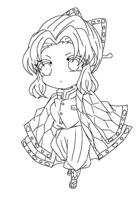 Shinobu Kochou Coloring Pages Free Printable PDF Online Coloring