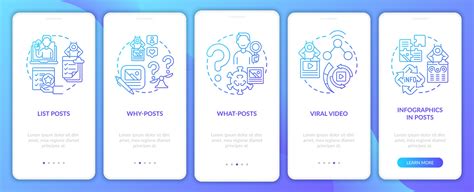 Top Engaging Posts Types Onboarding Mobile App Page Screen 2985478