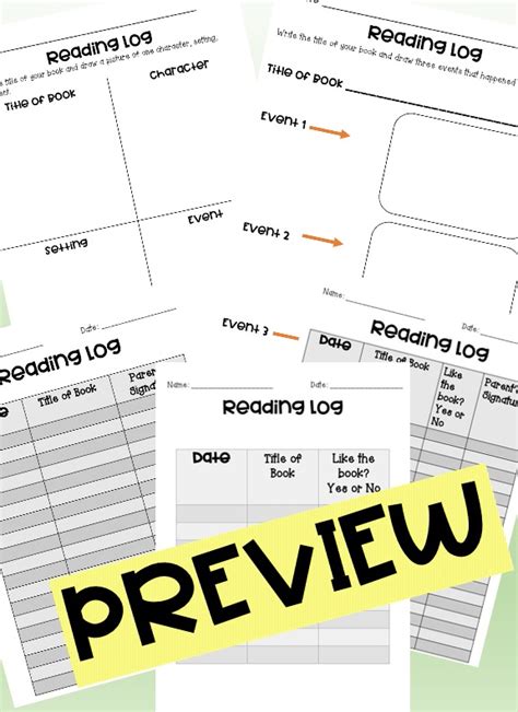 Reading Logs And Cover Sheets Classful