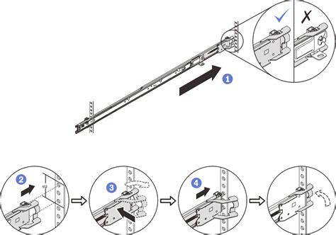 랙에 레일 키트 설치 Thinksystem Sr850 V2 Lenovo Docs