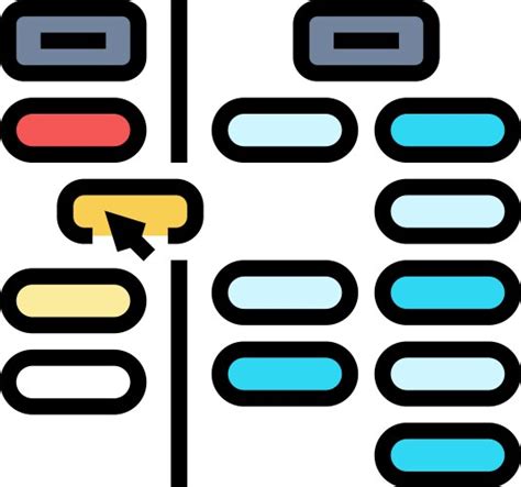 Card Sorting Ux Ui Design Line Icon Royalty Free Vector