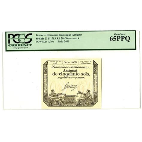 Domaines Nationaux Assignat 1793 Issue Banknote