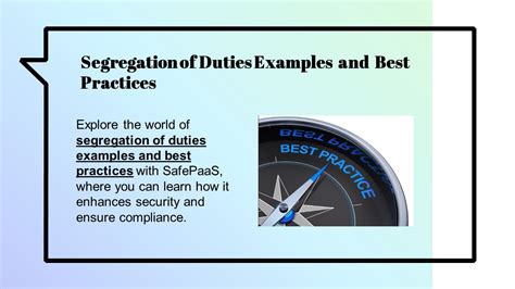 Ppt Segregation Of Duties Examples And Best Practices Powerpoint Presentation Free To