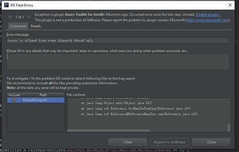Intellij 20173 Access Is Allowed From Event Dispatch Thread Only · Issue 1281 · Microsoft