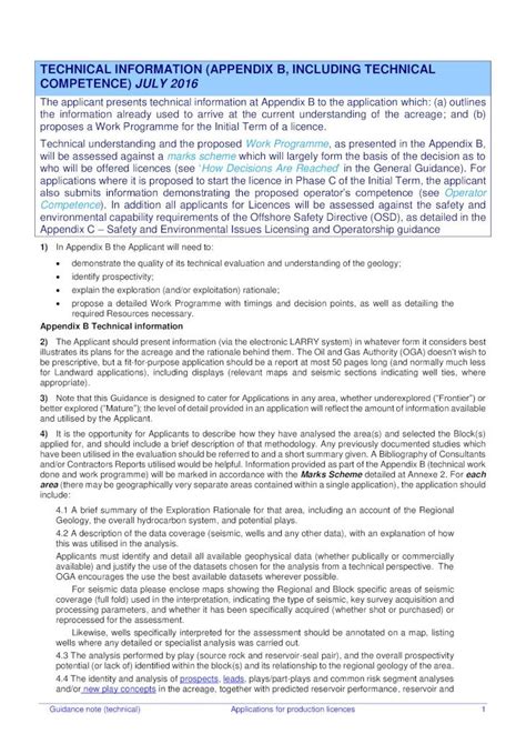 Pdf Technical Information Appendix B Including … · Guidance Note Technical Applications