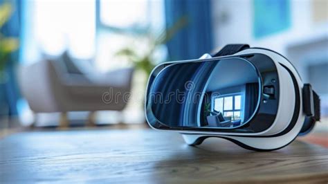 A Closeup Of A Vr Headset Displaying A Virtual Therapy Room Used For