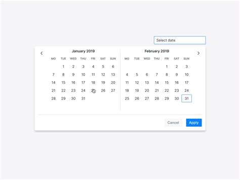 Dribbble Datepickerstaticpng By Kevin Dukkon