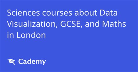 Sciences Courses About Data Visualization Gcse And Maths In London