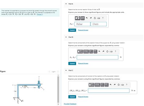 Solved Determine The Normal Reaction Force Of Roller At B