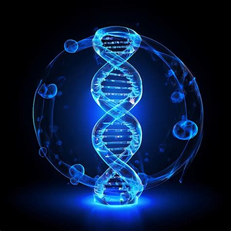 Close Up Of A Dna Helix Pattern Premium Ai Generated Image