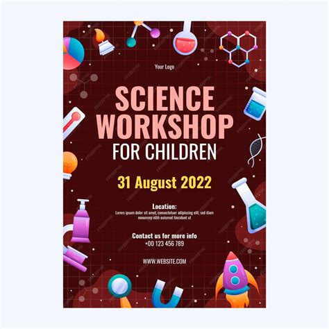 Free Vector Gradient Scientific Flyer Design