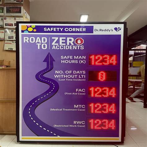 Led Industrial Safe Man Hours Display Board Manufacturer Supplier