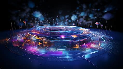 Premium Photo Futuristic Quantum Computing Realm Processes Complex