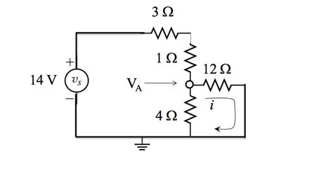 solved in the circuit below determine the voltage va and