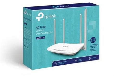 White TP LINK Archer C5 AC1200 Wireless Dual Band Gigabit Router For Home Office Commercial At