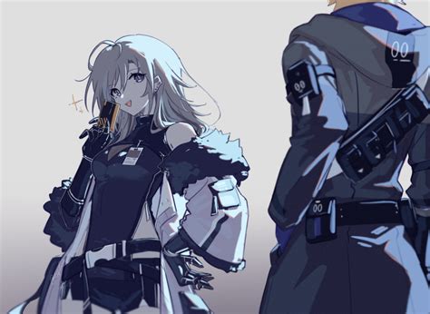Safebooru 1boy 1girl Ahoge Arm Belt Arm Pouch Bare Shoulders Belt