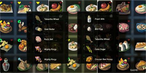 Zelda Botw All Recipes