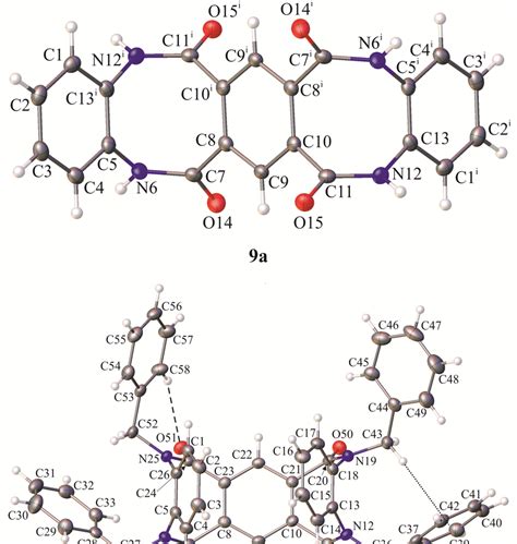 Molecular Structure Of 9a And 9c With Crystallographic Atom Numbering