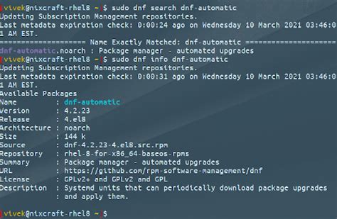How To Enable Automatic Updates For Rhelcentos 8 Nixcraft