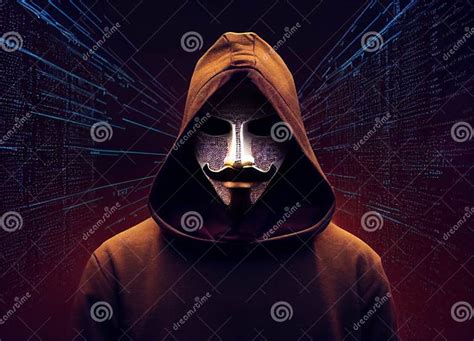 Portrait Of Anonymous Hacker Concept Of Hacking Cybersecurity Cybercrime Cyberattack Etc