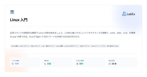Linux 入門 Labex