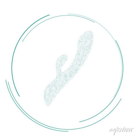 The Sex Toy Symbol Filled With Teal Dots Pointillism Style Posters For The Wall • Posters