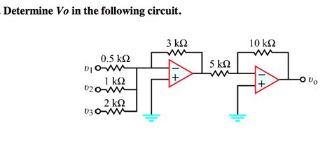 Solved Determine V 0 In The Following Circuit Chegg Com