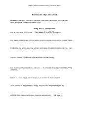 U C L A Exercise My Cadet Creed Pdf Chapter JROTC Foundations Lesson Introducing